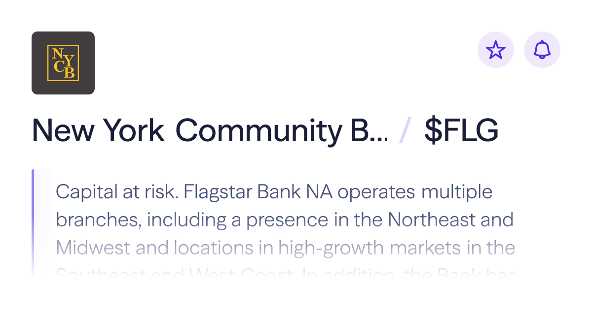 Buy New York Community Bank stock | $FLG Share Price | Lightyear