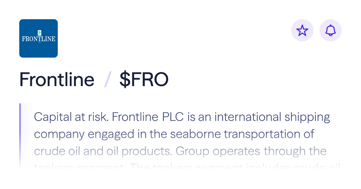 Buy Frontline stock | $FRO Share Price | Lightyear