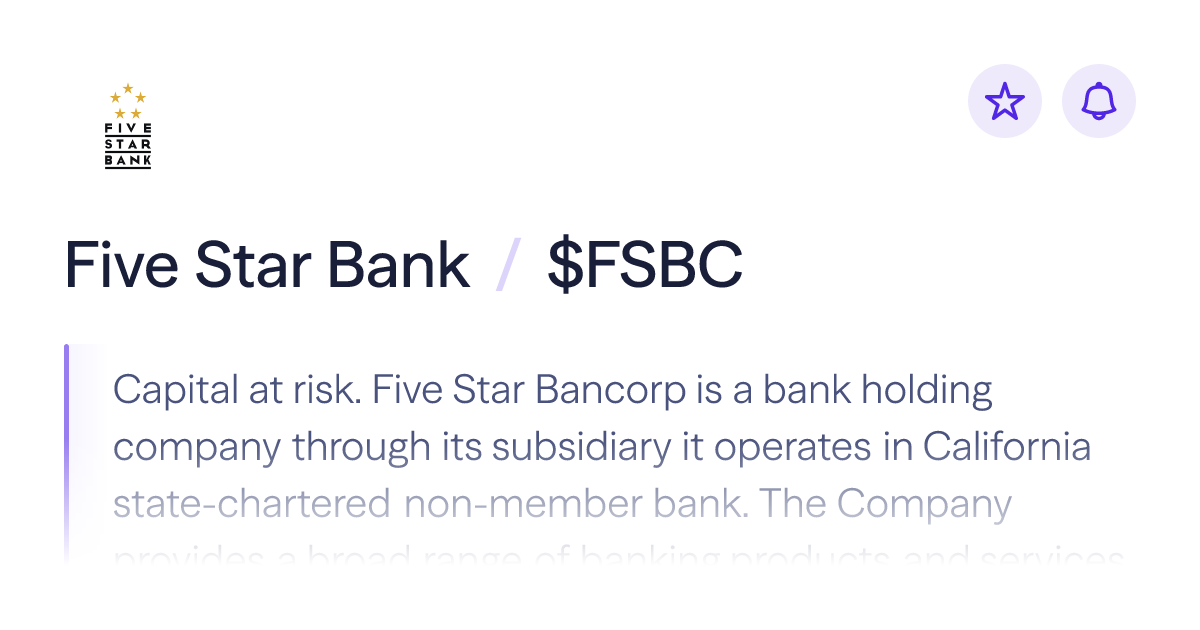 Buy Five Star Bank stock | $FSBC Share Price | Lightyear