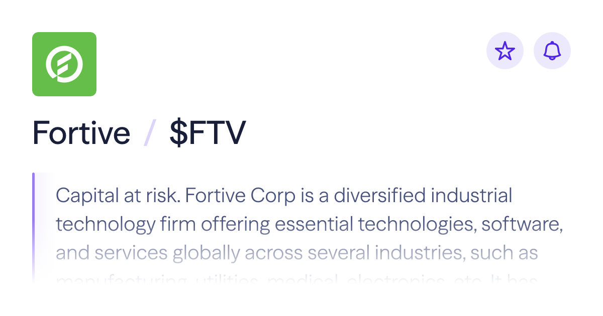Buy Fortive stock | $FTV Share Price | Lightyear