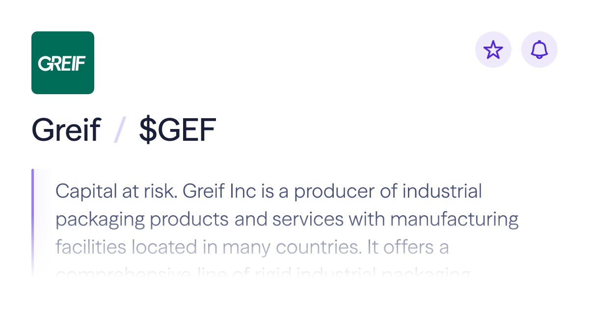 Buy Greif stock | $GEF Share Price | Lightyear