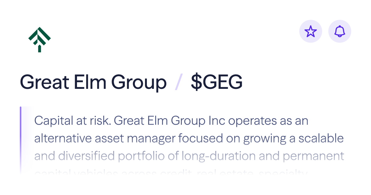 Buy Great Elm Group stock | $GEG Share Price | Lightyear