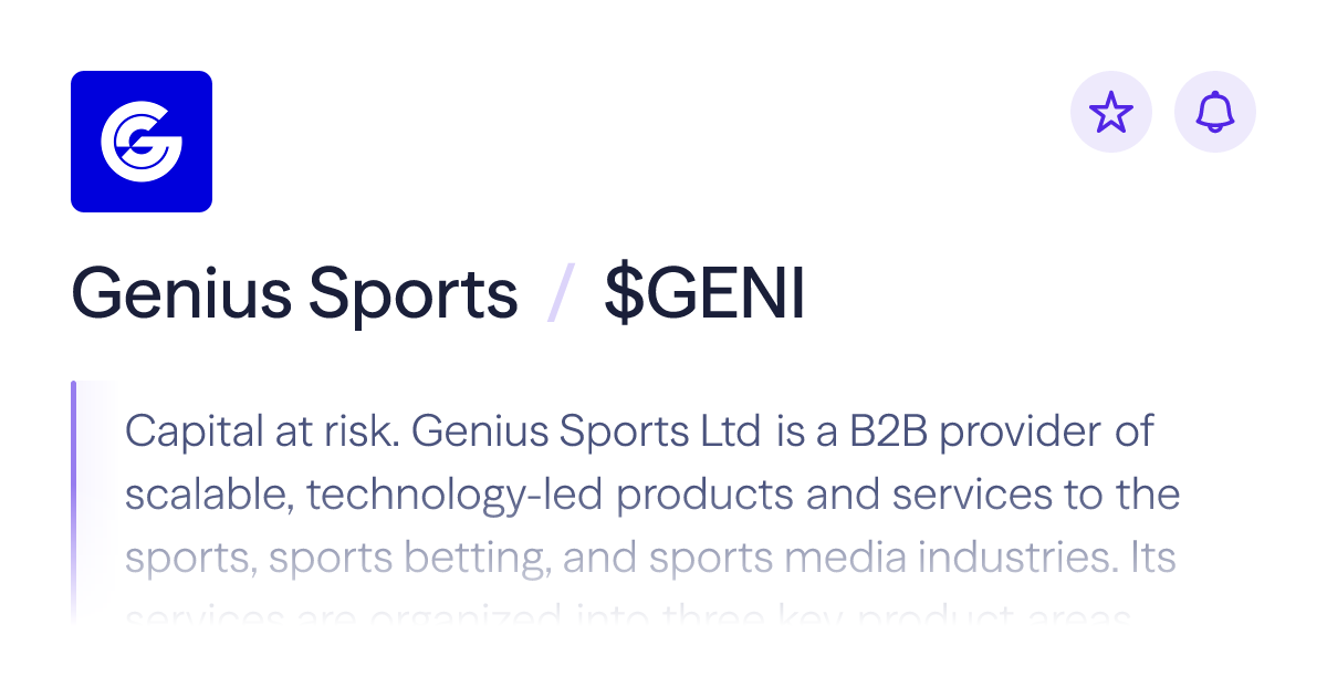 Buy Genius Sports stock | $GENI Share Price | Lightyear