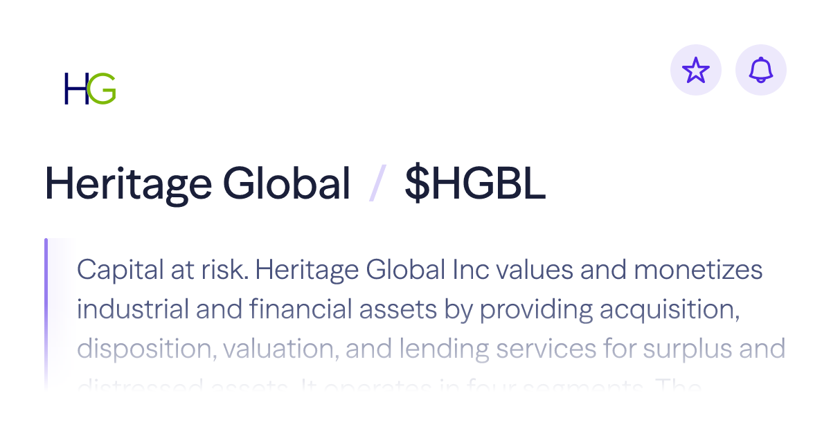 Buy Heritage Global stock | $HGBL Share Price | Lightyear