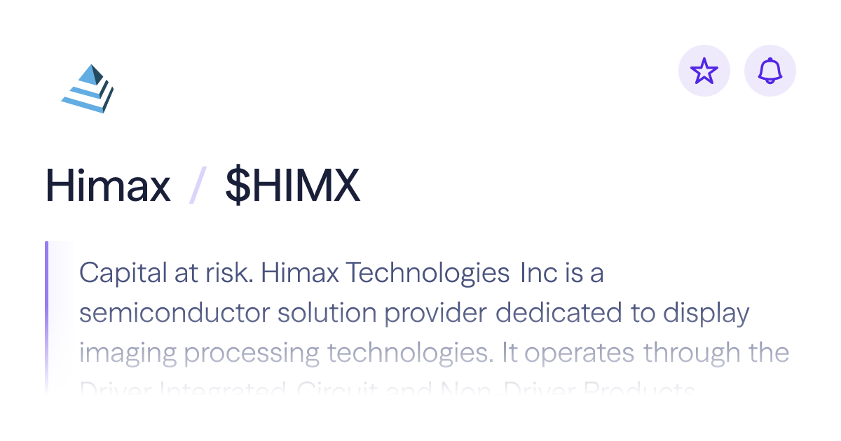 Buy Himax stock | $HIMX Share Price | Lightyear
