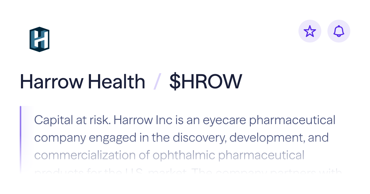 Buy Harrow Health stock | $HROW Share Price | Lightyear