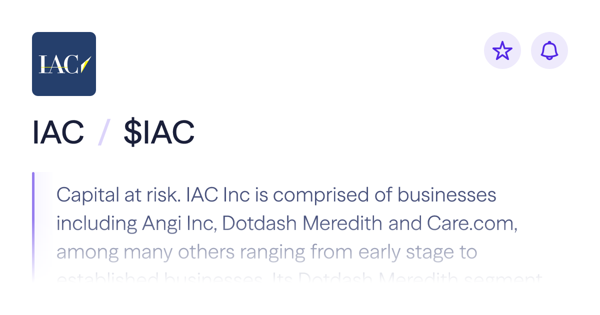 Buy IAC stock | $IAC Share Price | Lightyear
