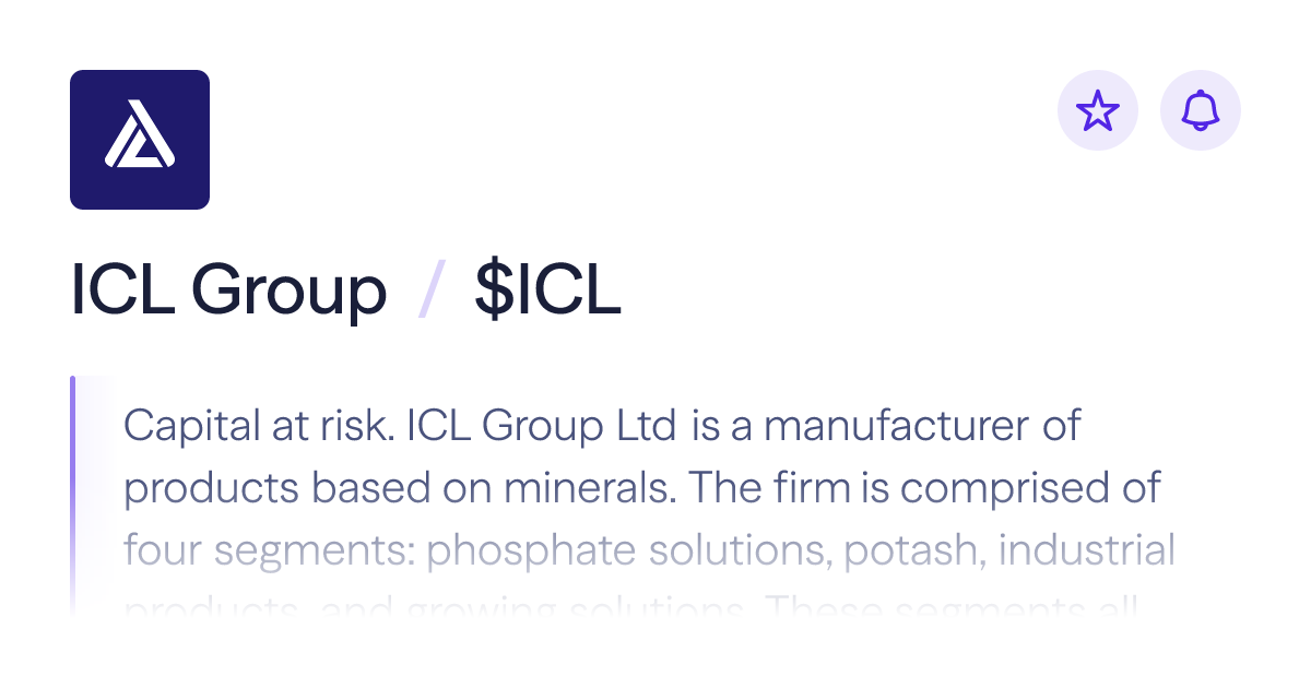 Buy ICL Group stock | $ICL Share Price | Lightyear