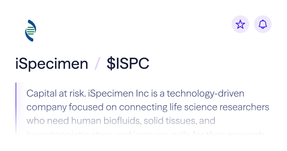 Buy iSpecimen Inc. stock | $ISPC Share Price | Lightyear