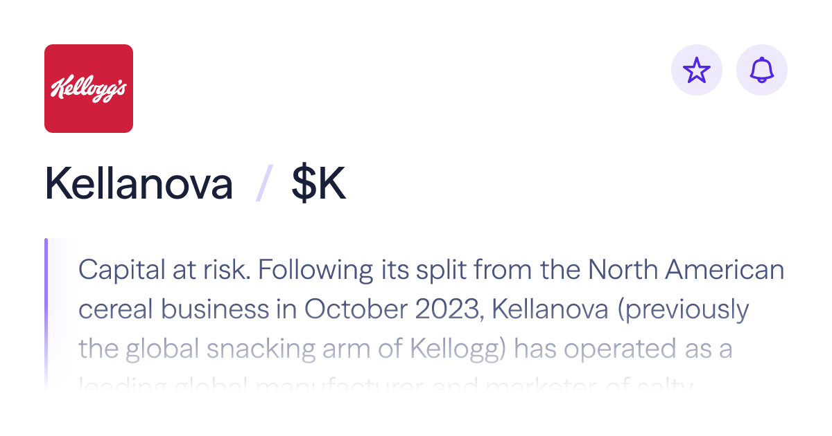 Buy Kellanova stock | $K Share Price | Lightyear