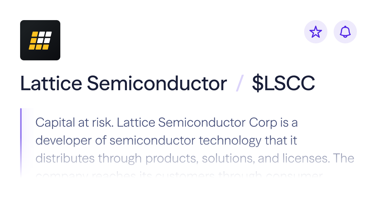Buy Lattice Semiconductor stock | $LSCC Share Price | Lightyear