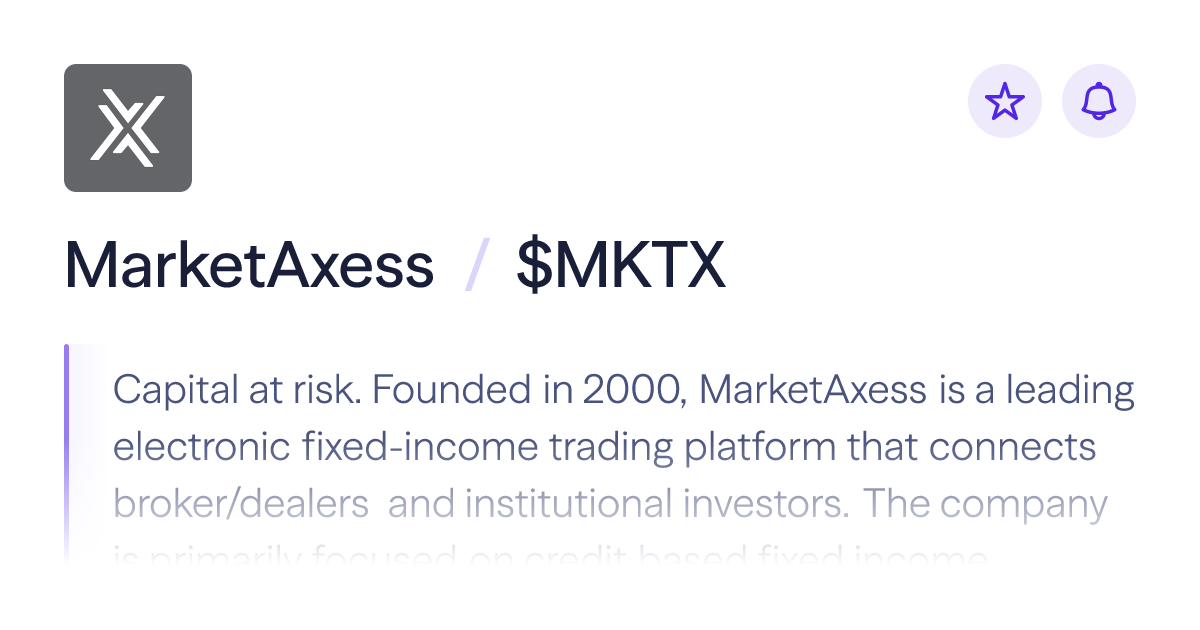 Buy MarketAxess stock | $MKTX Share Price | Lightyear