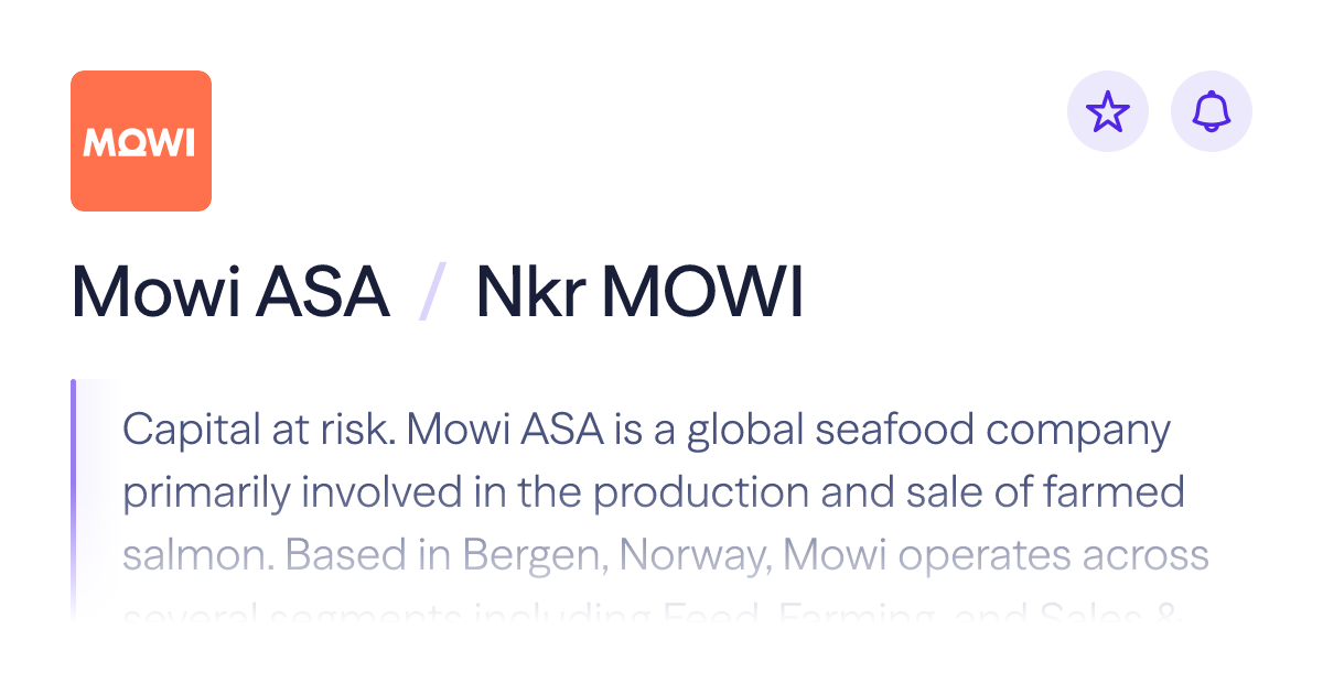 Buy Mowi ASA stock | NkrMOWI Share Price | Lightyear