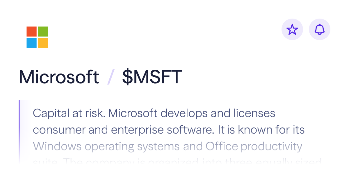 Buy Microsoft stock | $MSFT Share Price | Lightyear