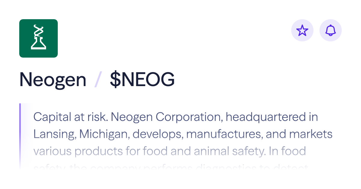 Buy Neogen stock | $NEOG Share Price | Lightyear