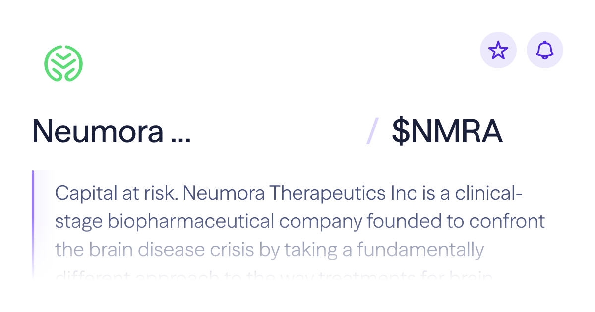Buy Neumora Therapeutics stock | $NMRA Share Price | Lightyear