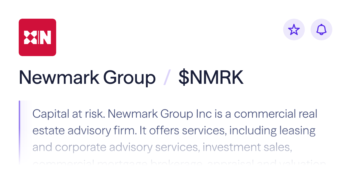 Buy Newmark Group stock | $NMRK Share Price | Lightyear