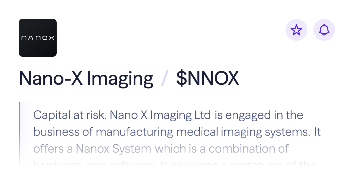 Buy Nano-X Imaging stock | $NNOX Share Price | Lightyear