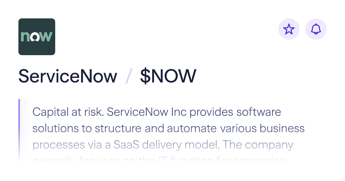 Buy ServiceNow stock | $NOW Share Price | Lightyear