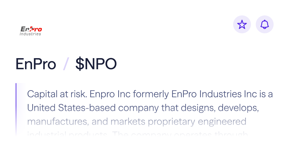 Buy EnPro stock | $NPO Share Price | Lightyear