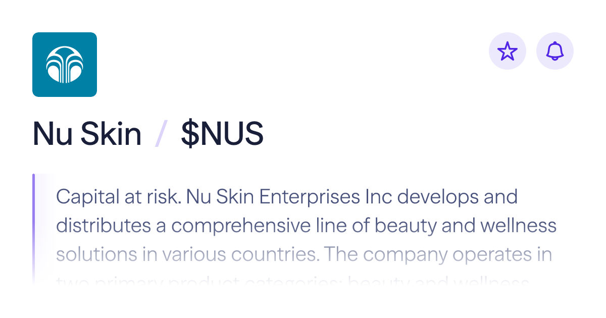 Buy Nu Skin stock | $NUS Share Price | Lightyear