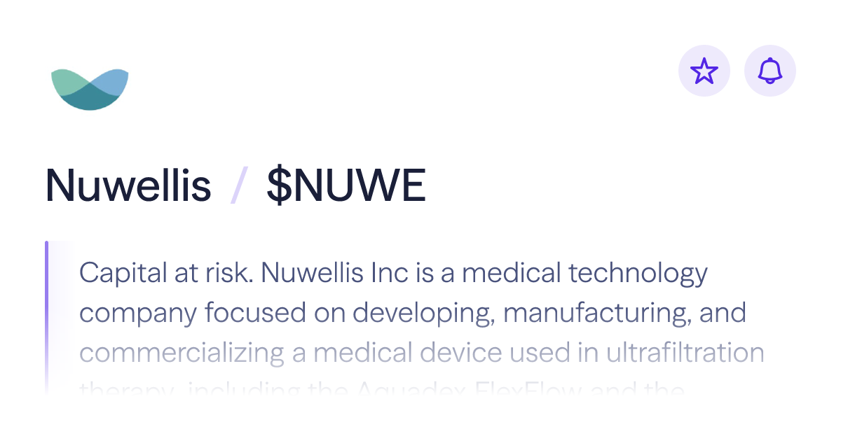 Buy Nuwellis Inc stock | $NUWE Share Price | Lightyear