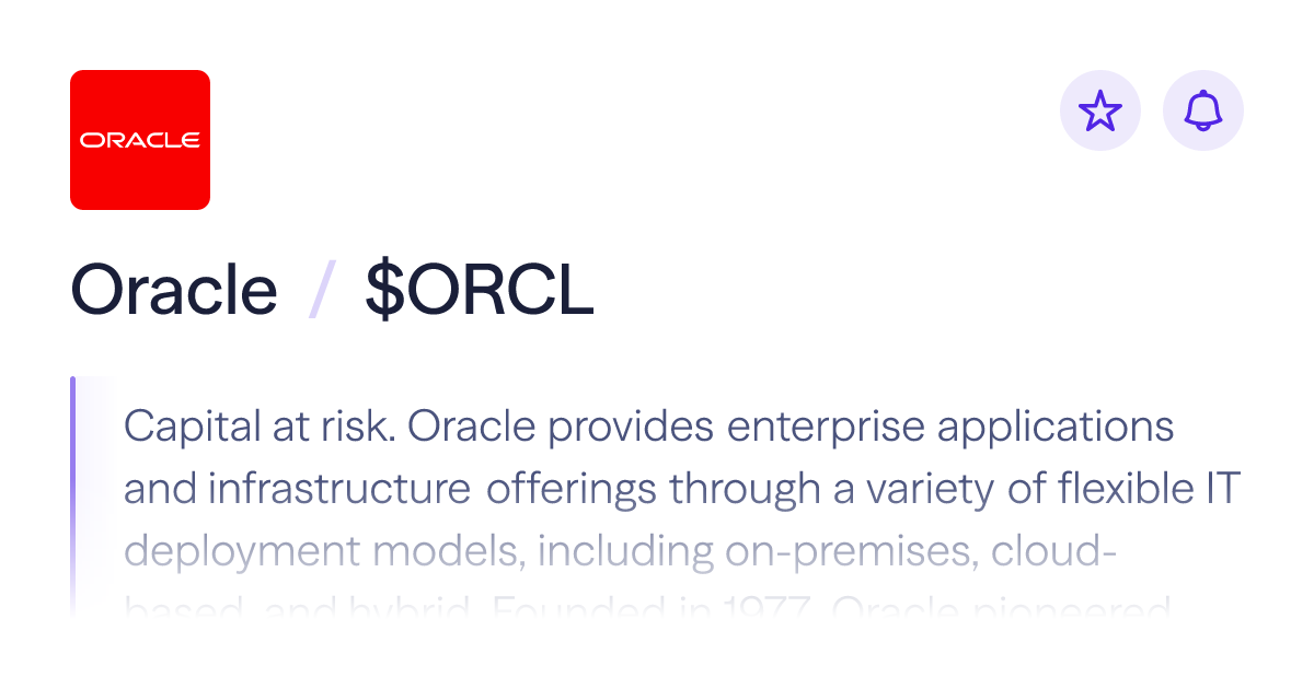Buy Oracle stock | $ORCL Share Price | Lightyear