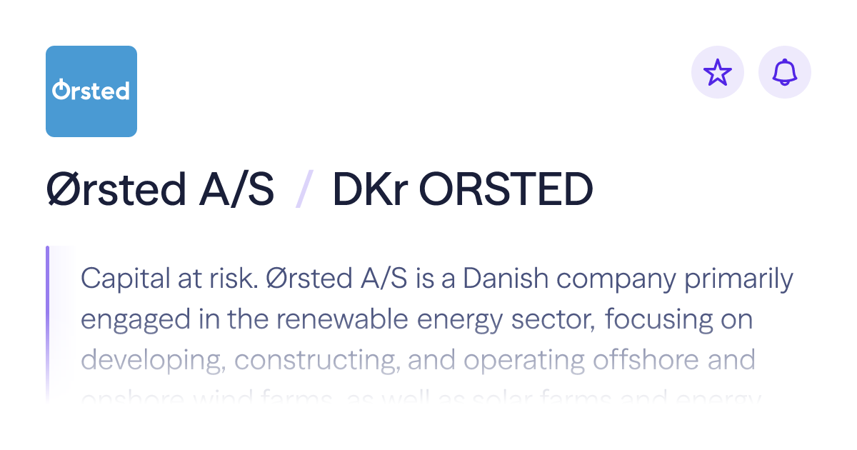 Buy Ørsted A/S stock | DKrORSTED Share Price | Lightyear
