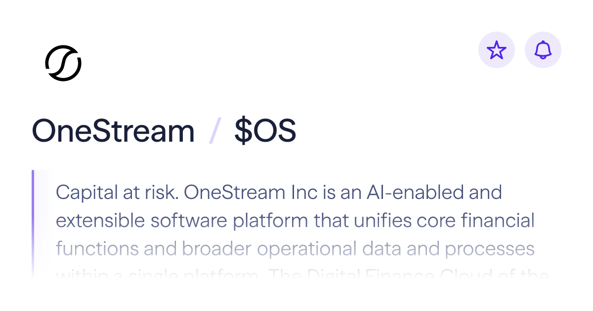 Buy OneStream stock | $OS Share Price | Lightyear