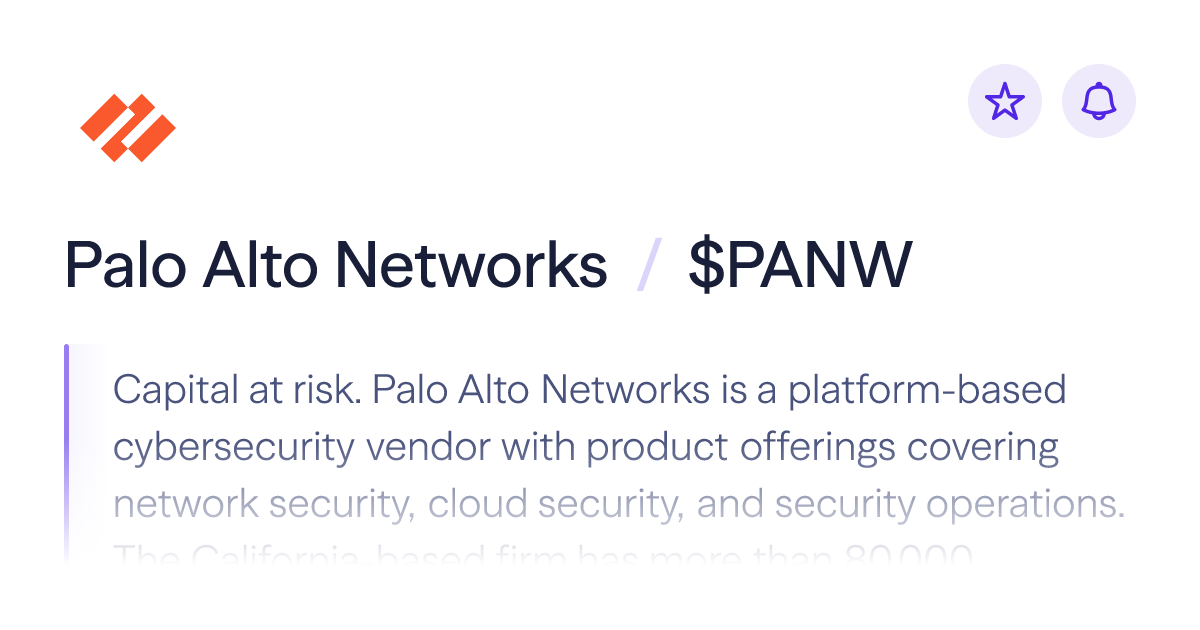 Buy Palo Alto Networks stock | $PANW Share Price | Lightyear