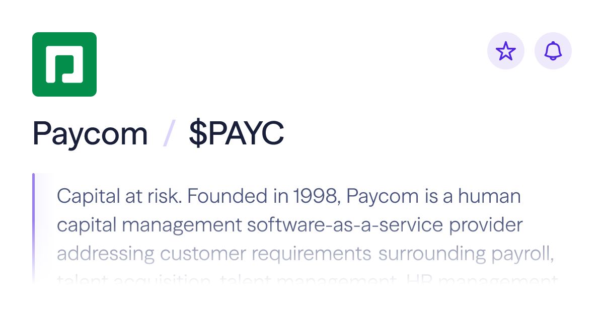 Buy Paycom stock | $PAYC Share Price | Lightyear