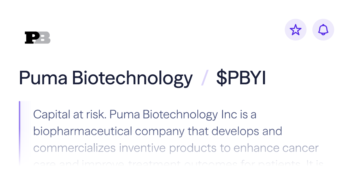 Buy Puma Biotechnology stock | $PBYI Share Price | Lightyear