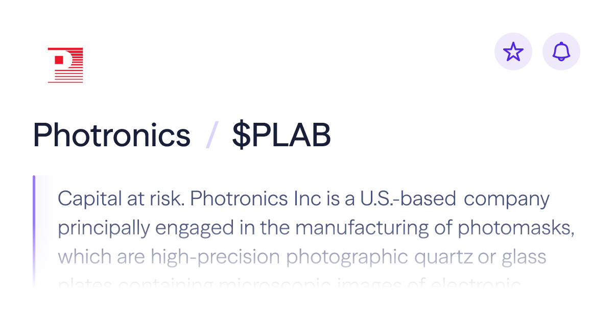 Buy Photronics stock | $PLAB Share Price | Lightyear