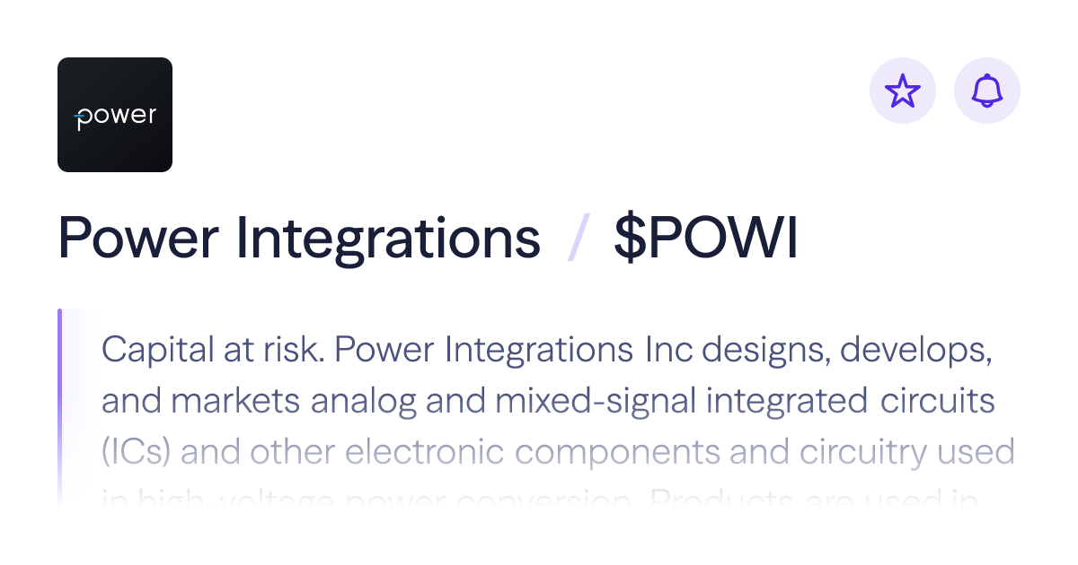 Buy Power Integrations stock | $POWI Share Price | Lightyear