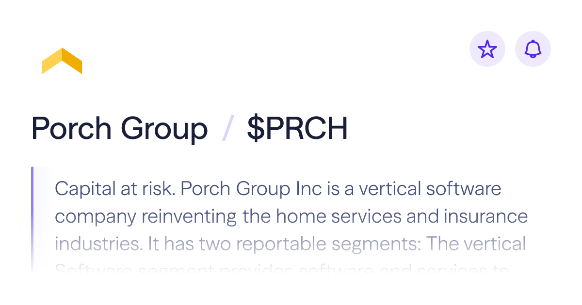 Buy Porch Group stock | $PRCH Share Price | Lightyear