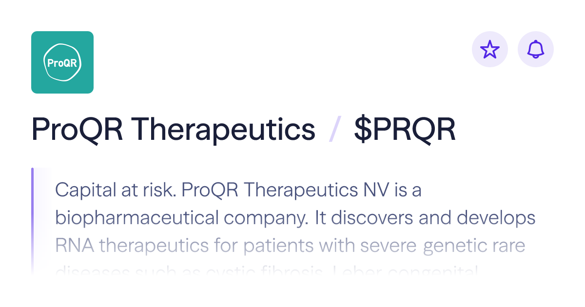 Buy ProQR Therapeutics stock | $PRQR Share Price | Lightyear