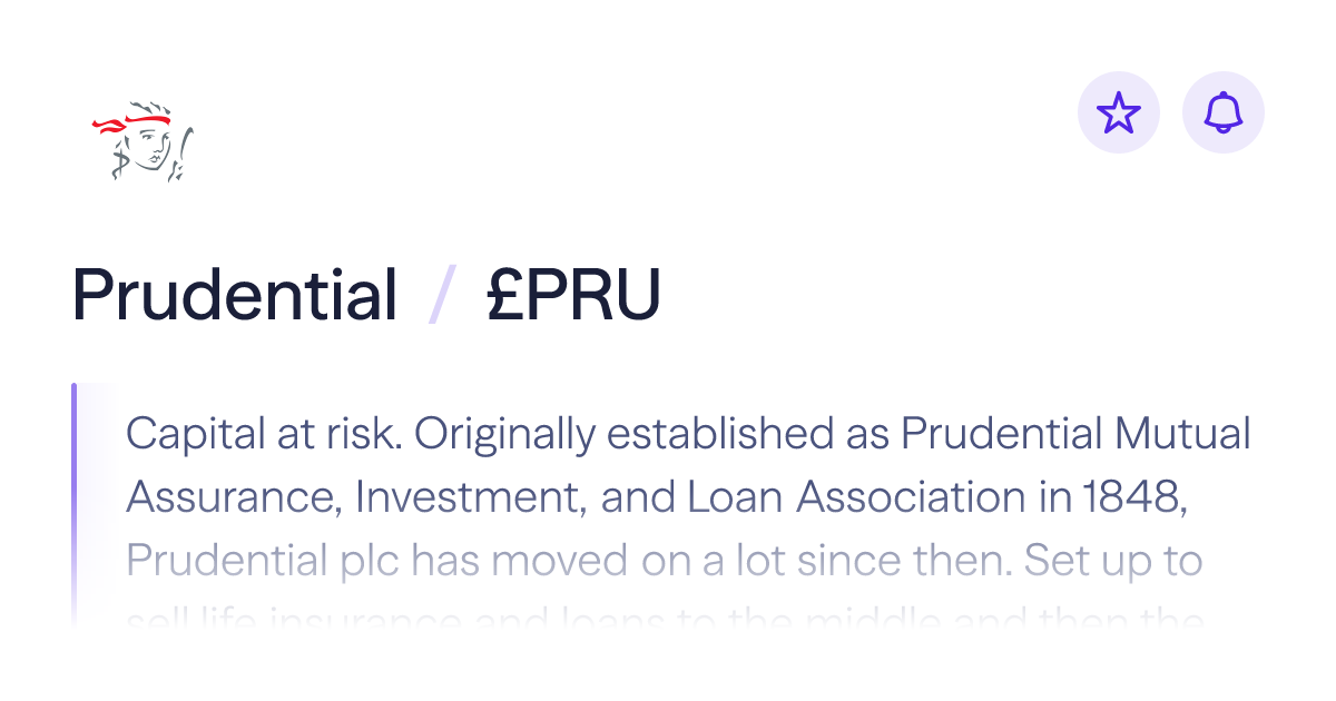 Buy Prudential stock | £PRU Share Price | Lightyear