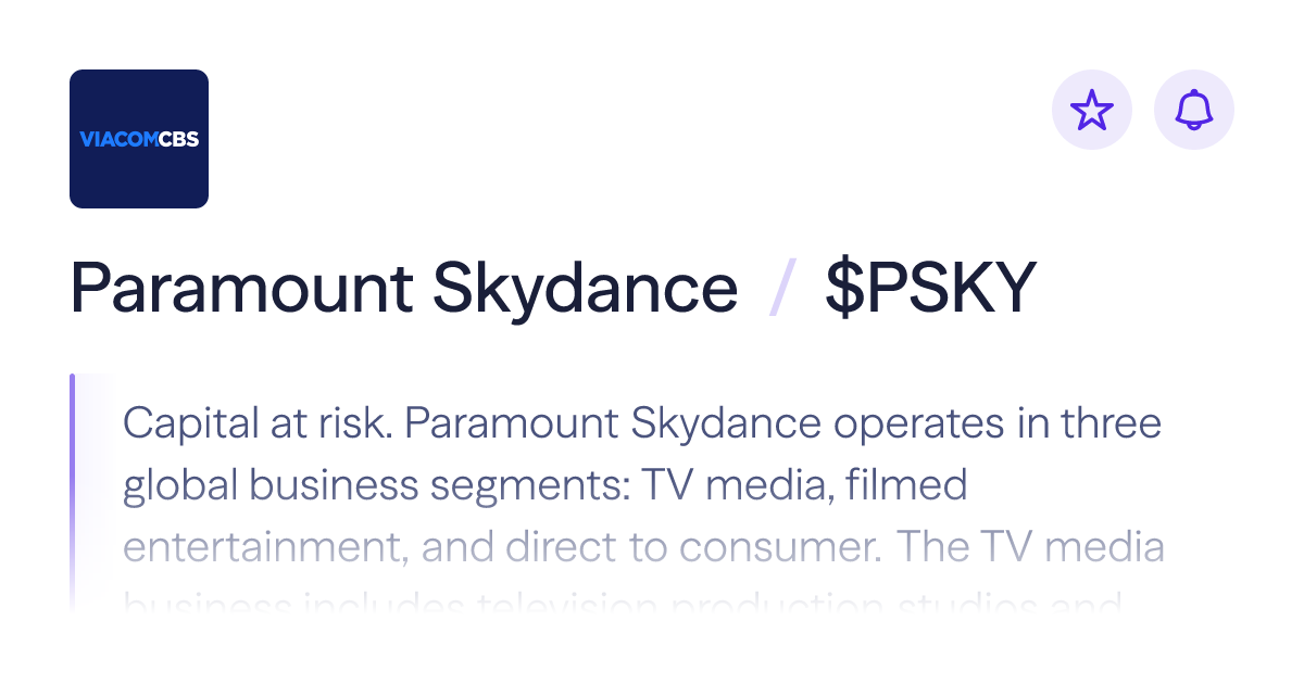 Buy Paramount Skydance stock | $PSKY Share Price | Lightyear