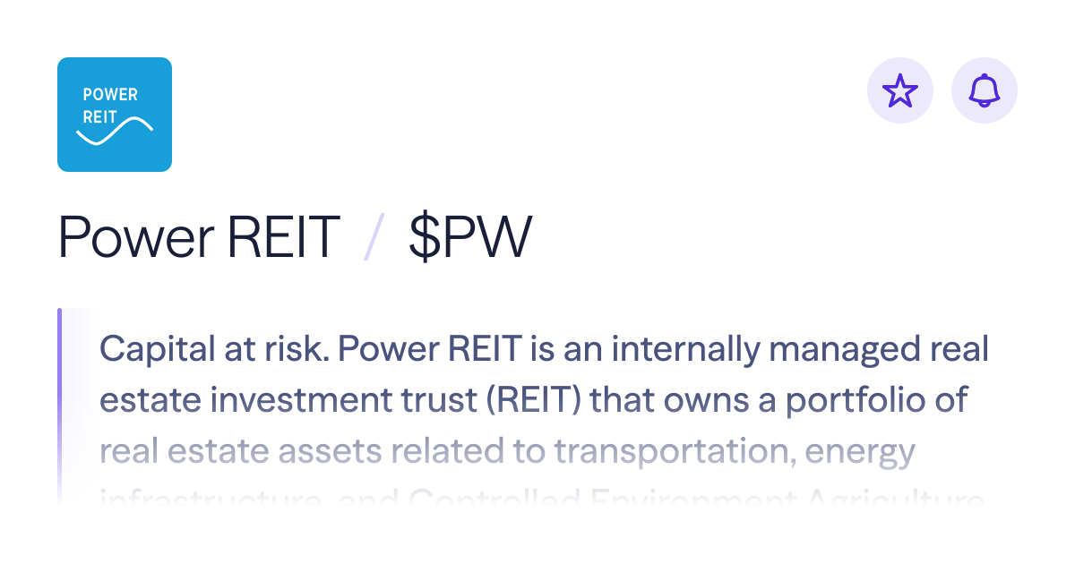 Buy Power REIT stock | $PW Share Price | Lightyear