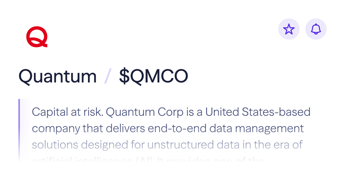Buy Quantum stock | $QMCO Share Price | Lightyear
