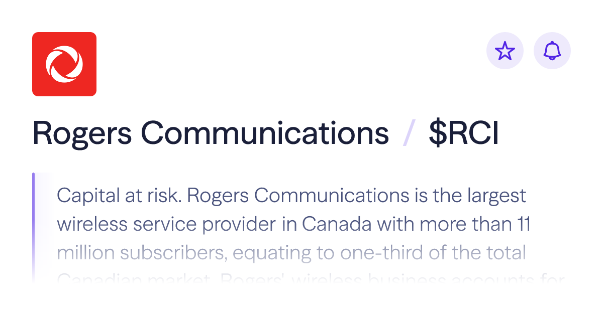 Buy Rogers Communications stock | $RCI Share Price | Lightyear