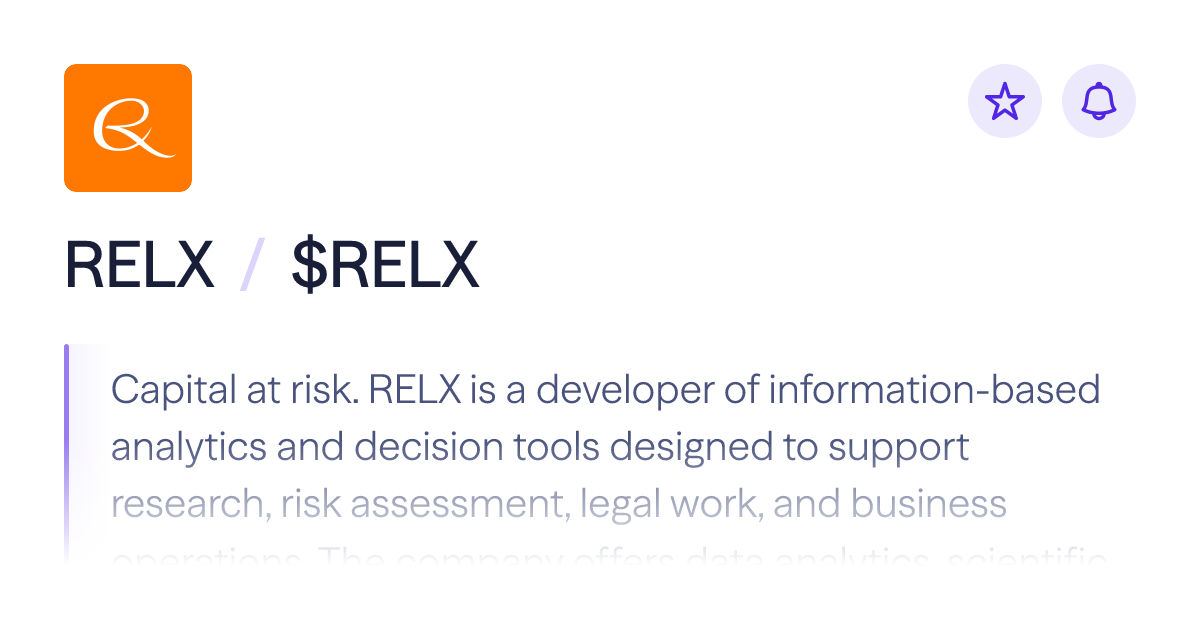 Buy RELX stock | $RELX Share Price | Lightyear