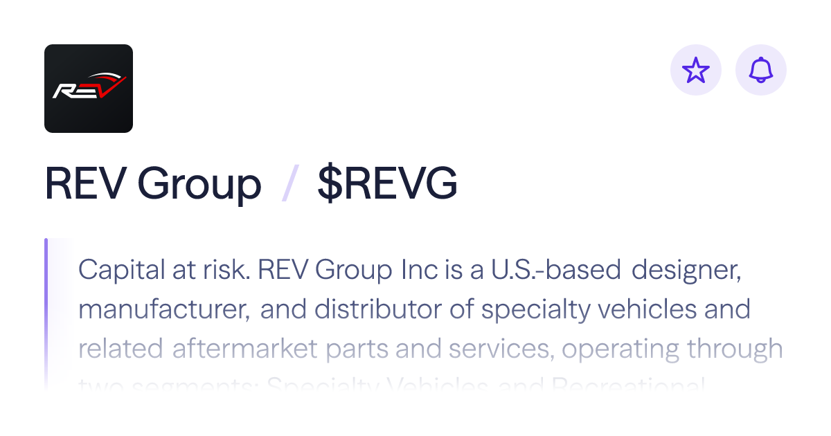 Buy REV Group stock | $REVG Share Price | Lightyear