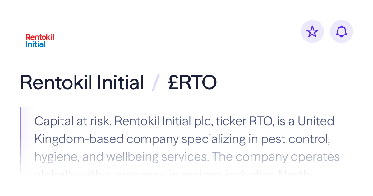 Buy Rentokil Initial stock | £RTO Share Price | Lightyear