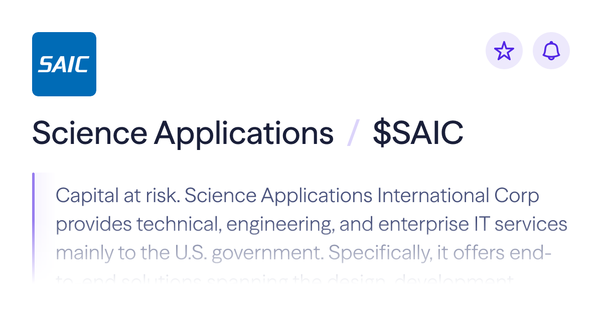 Buy Science Applications stock | $SAIC Share Price | Lightyear