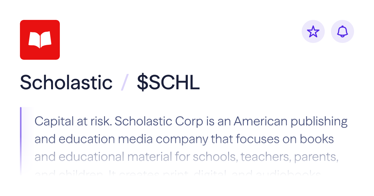 Buy Scholastic stock | $SCHL Share Price | Lightyear