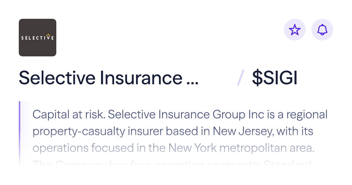 Buy Selective Insurance Group stock | $SIGI Share Price | Lightyear