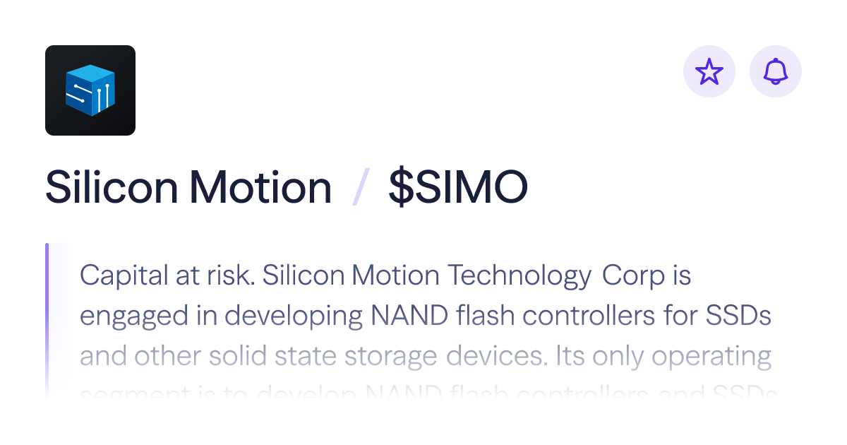 Buy Silicon Motion stock | $SIMO Share Price | Lightyear