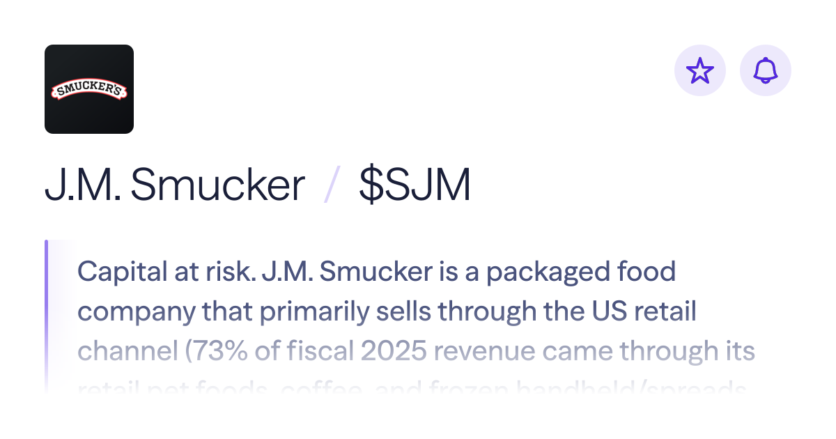 Buy J.M. Smucker stock | $SJM Share Price | Lightyear