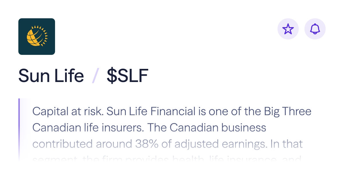 Buy Sun Life stock | $SLF Share Price | Lightyear